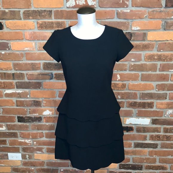 Club Monaco | Dresses | Club Monaco Black Scalloped Tier Colby Dress ...
